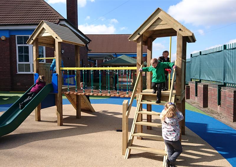 Playground Climbing Towers For Schools | Pentagon Play