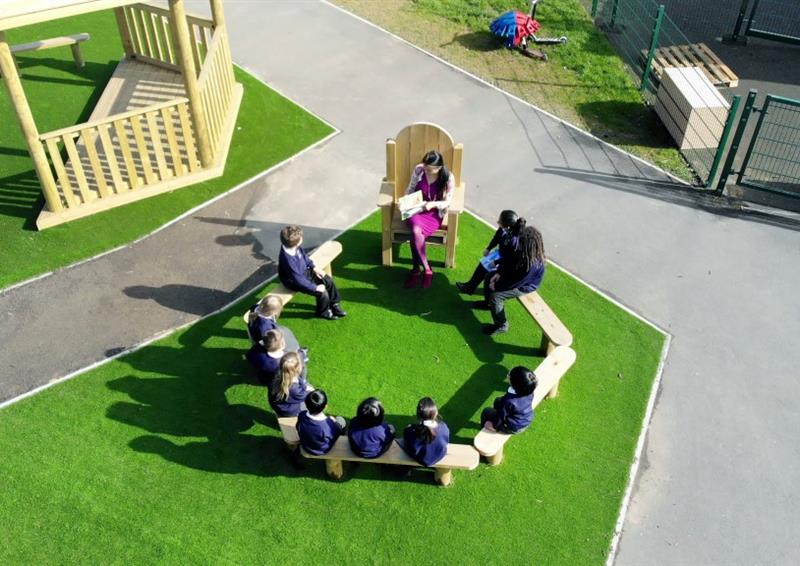 Playground Seating and Picnic Benches For Schools | Pentagon Play
